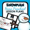 Snowman Theme Home Preschool Lesson Plan - Home Preschool 101
