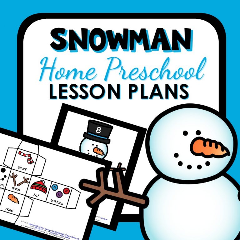 Snowman Theme Home Preschool Lesson Plan - Home Preschool 101