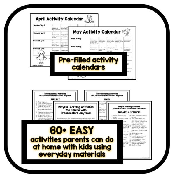 Preschool at Home Learning Pack for Parents - Home Preschool 101